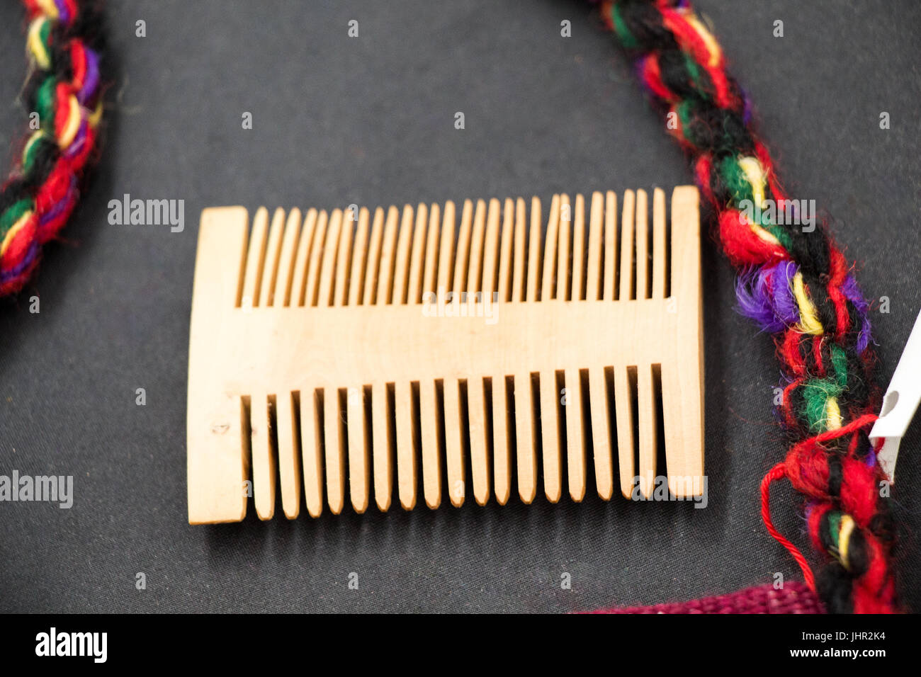 Old style hair comb made of wood Stock Photo - Alamy