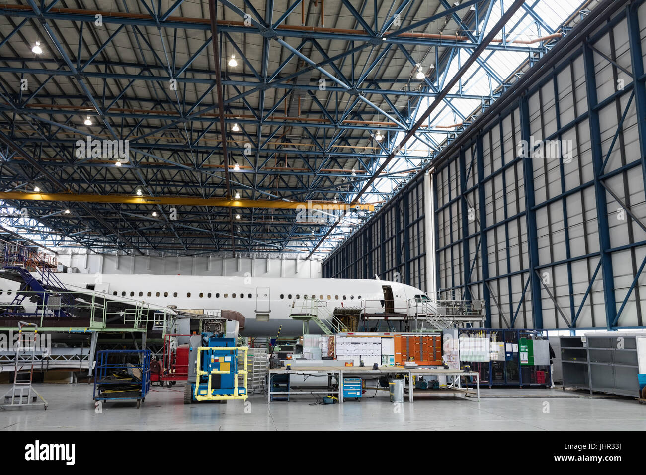Aircraft for servicing at airlines maintenance facility Stock Photo - Alamy