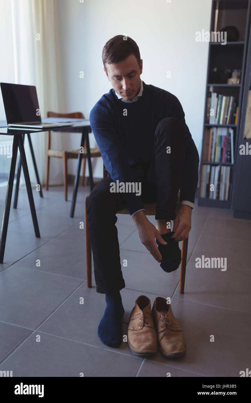 Man wearing socks hi-res stock photography and images - Alamy