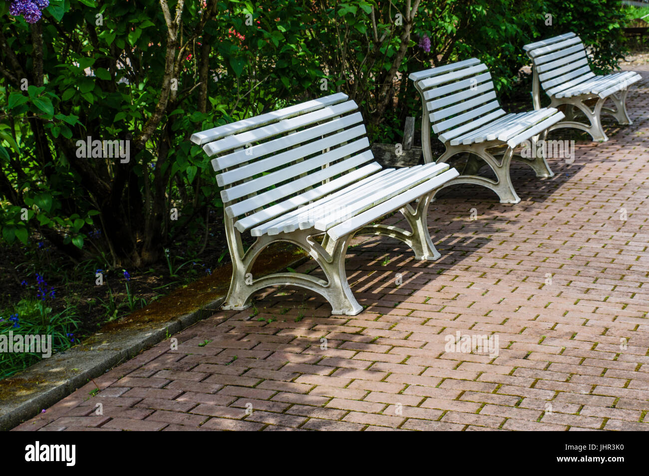 Public park benches hi-res stock photography and images - Alamy