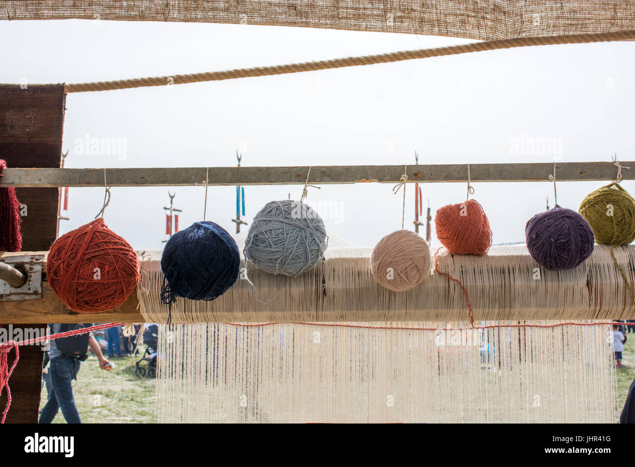 Set or rolls of colotful string Stock Photo - Alamy