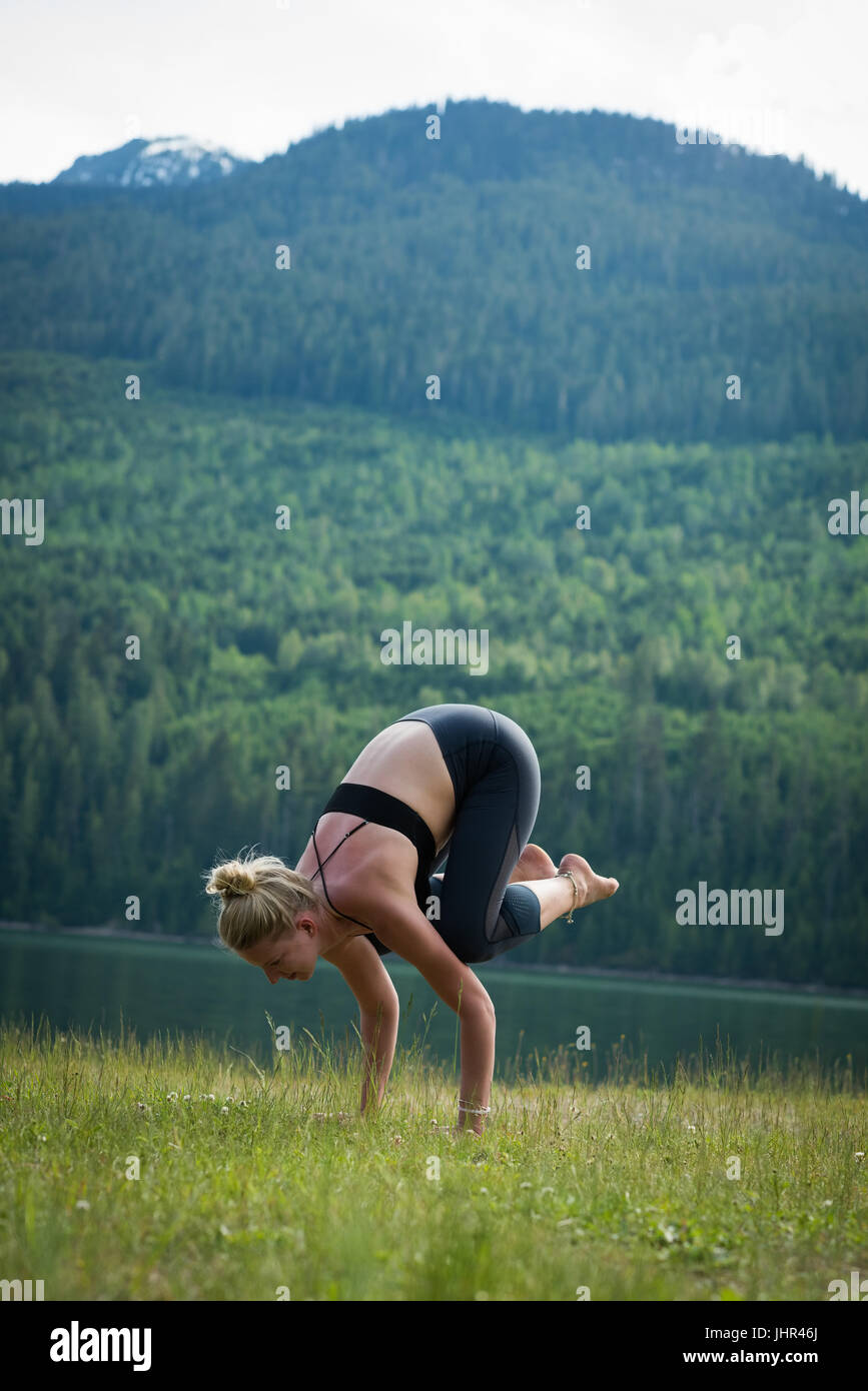 Bakasana hi-res stock photography and images - Alamy