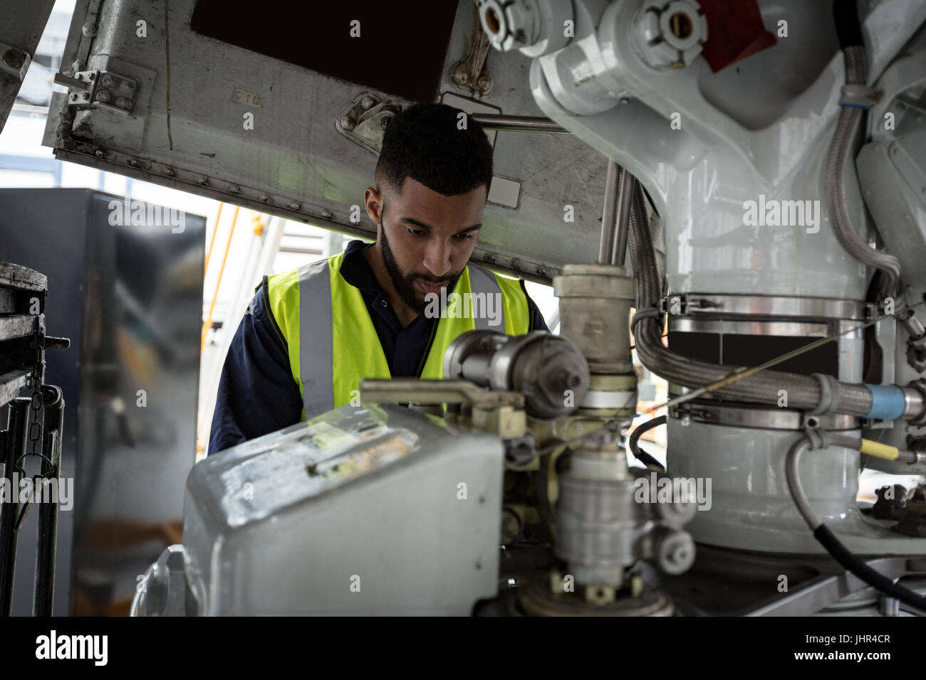 Working holding standing transportation aircraft hi-res stock ...