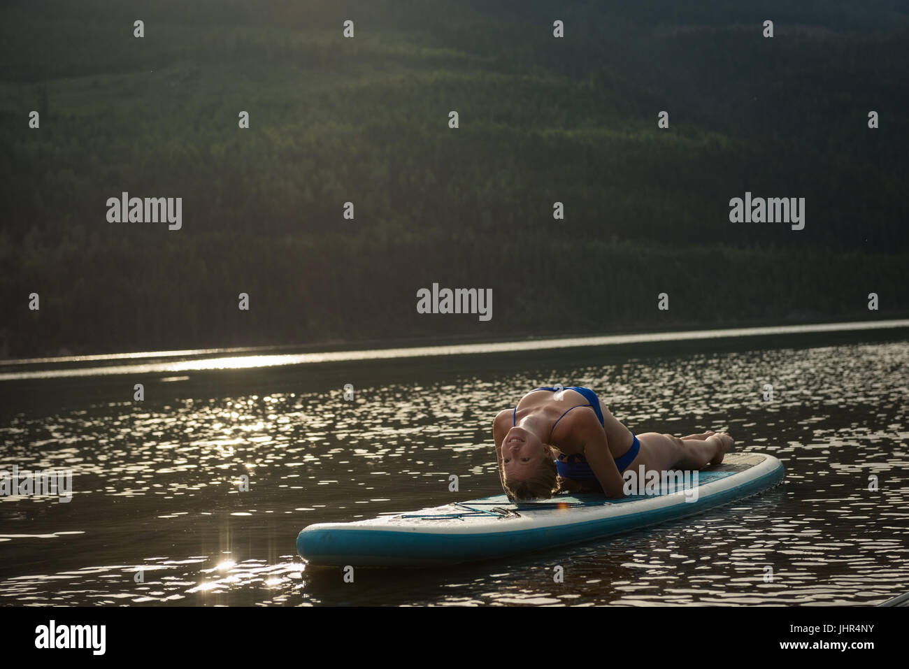 Supine backbend hi-res stock photography and images - Alamy