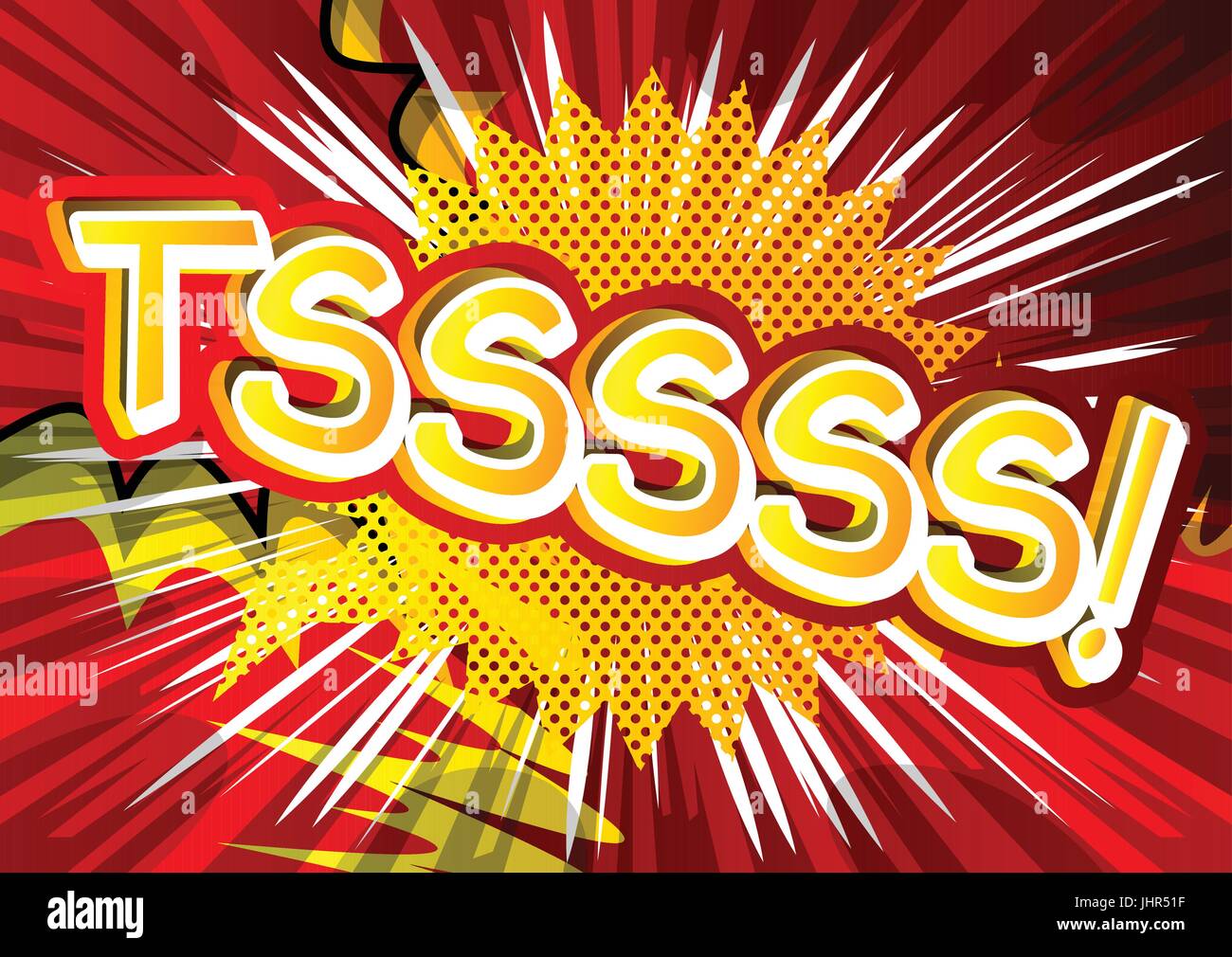 Tsssss! - Vector illustrated comic book style expression Stock Vector ...