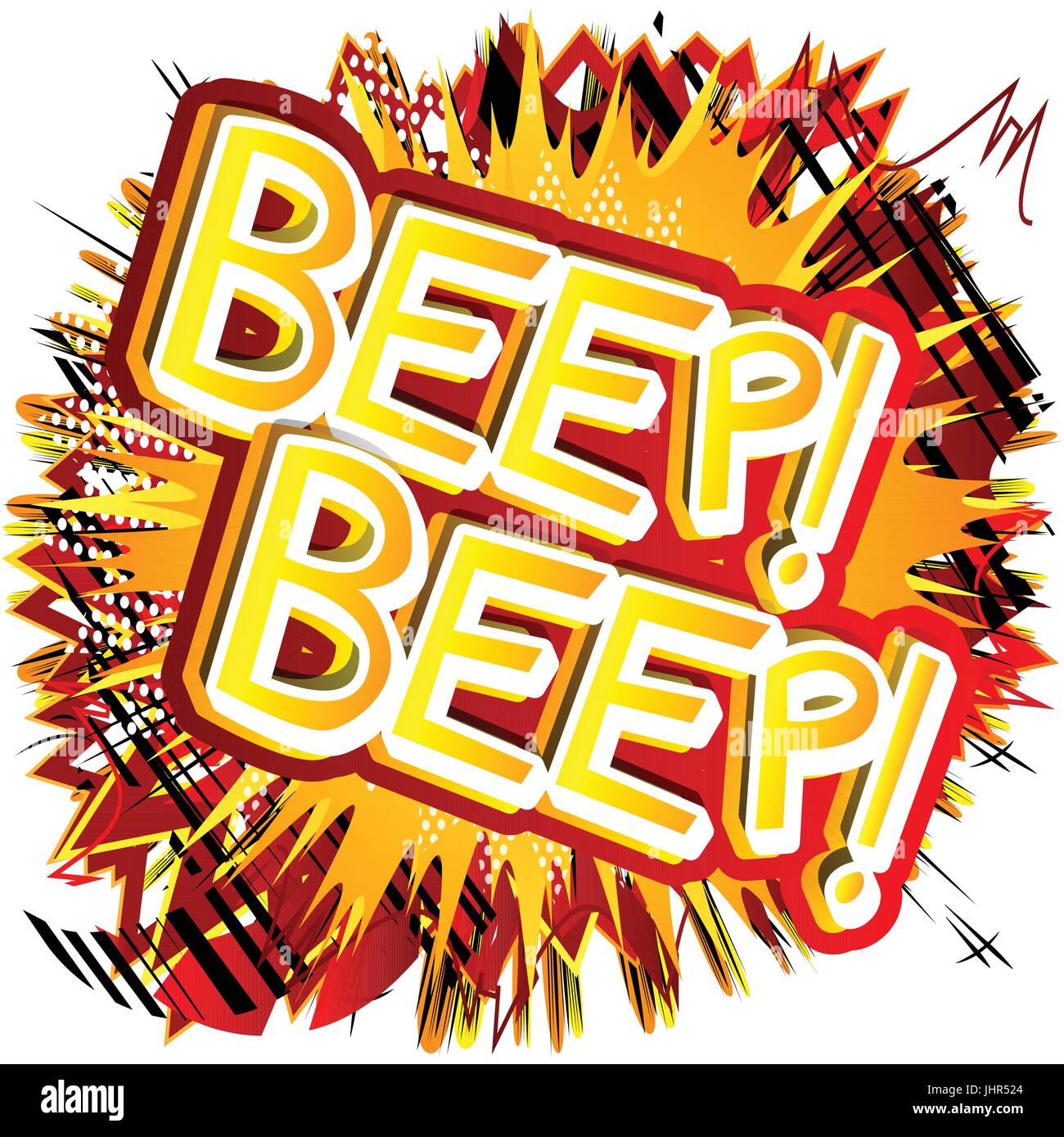 Beep! Beep! - Vector illustrated comic book style expression Stock ...