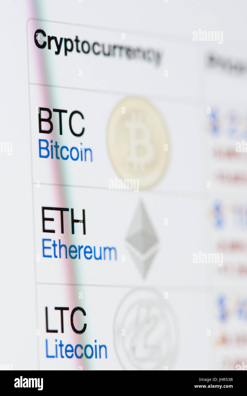Cryptocurrency chart High Resolution Stock Photography and Images - Alamy