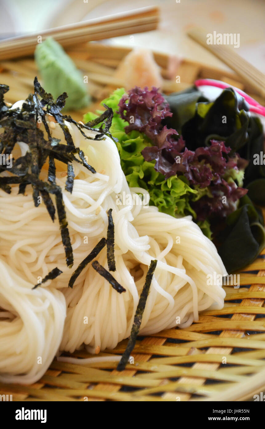 Somen, fine wheat noodles of Japanese food Stock Photo - Alamy