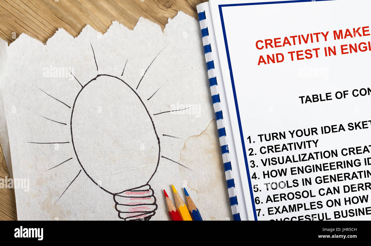 Creativity from sketch - concept on creativity on how idea sketches ...