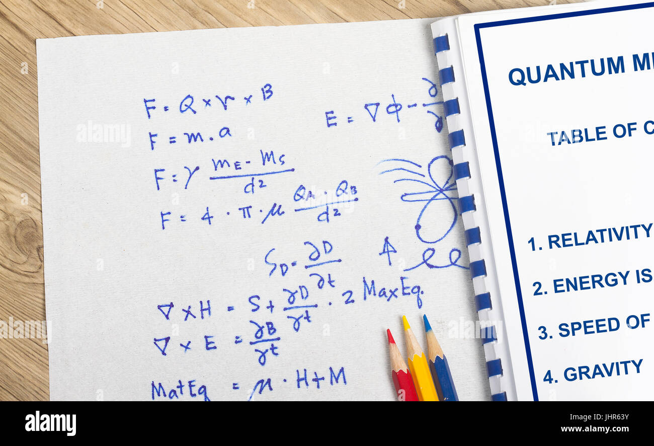 Quantum physics formulas hi-res stock photography and images - Alamy
