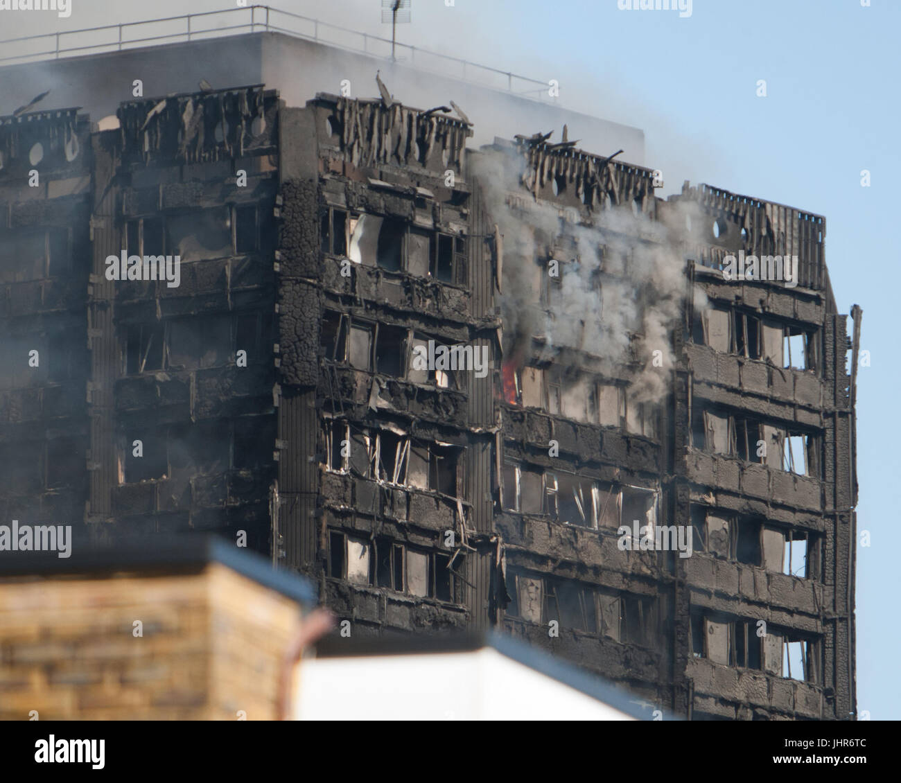 Scene at Grenfell Tower fire in West London. Featuring: Atmosphere ...