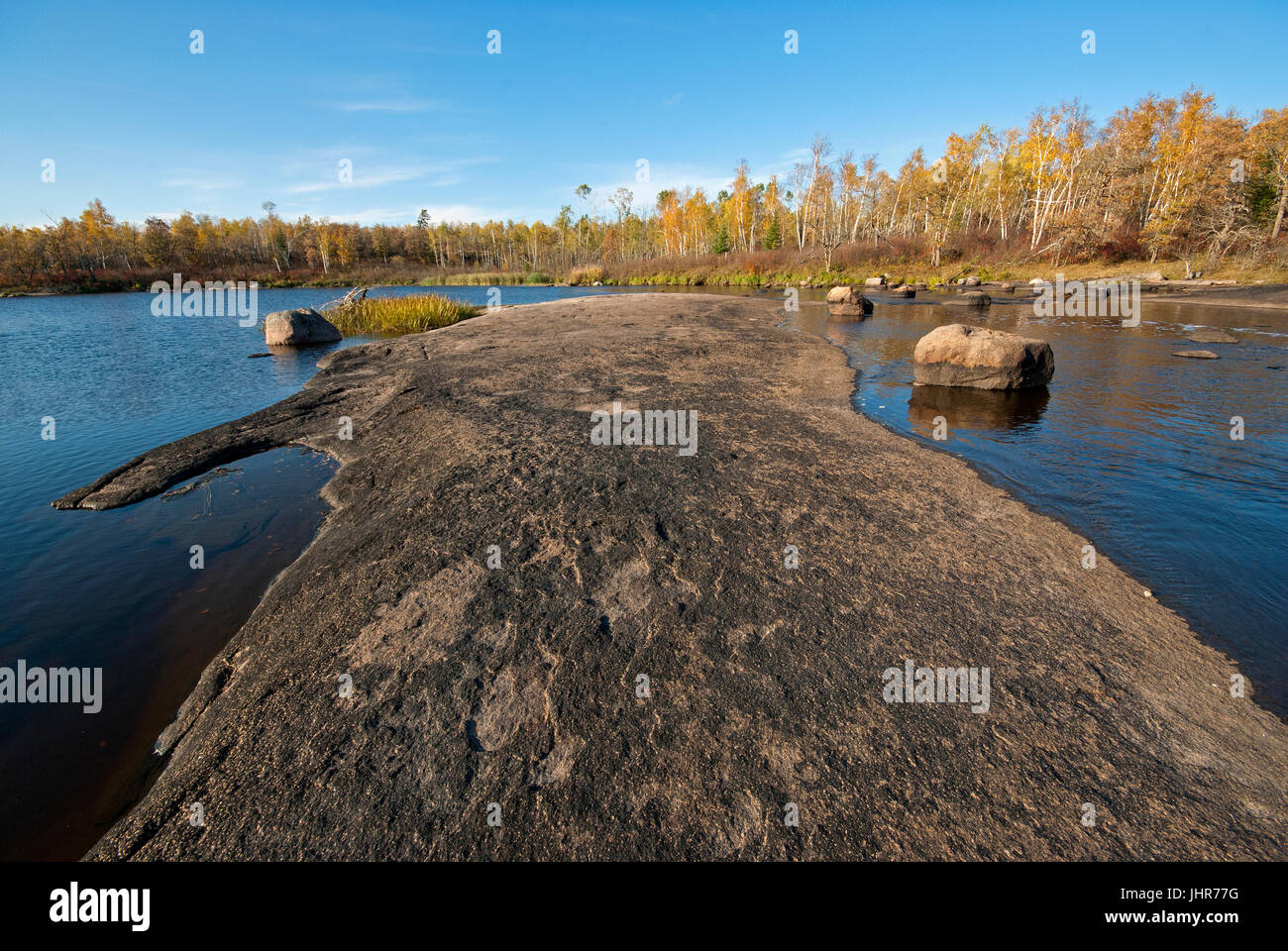 Whiteshell river near Rainbow falls, Whiteshell Provincial Park ...