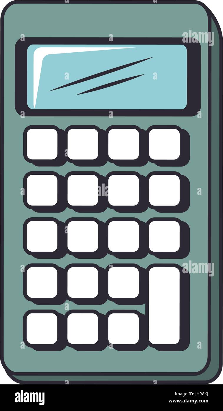 calculator icon over white background vector illustration Stock Vector ...
