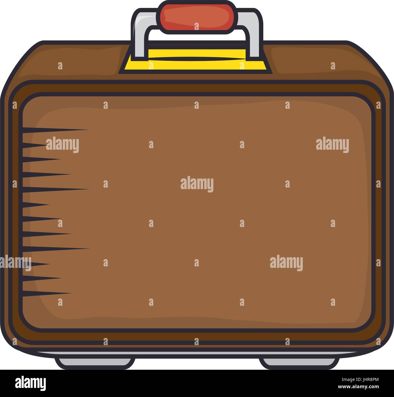 travel suitcase icon over white background vector illustration Stock ...
