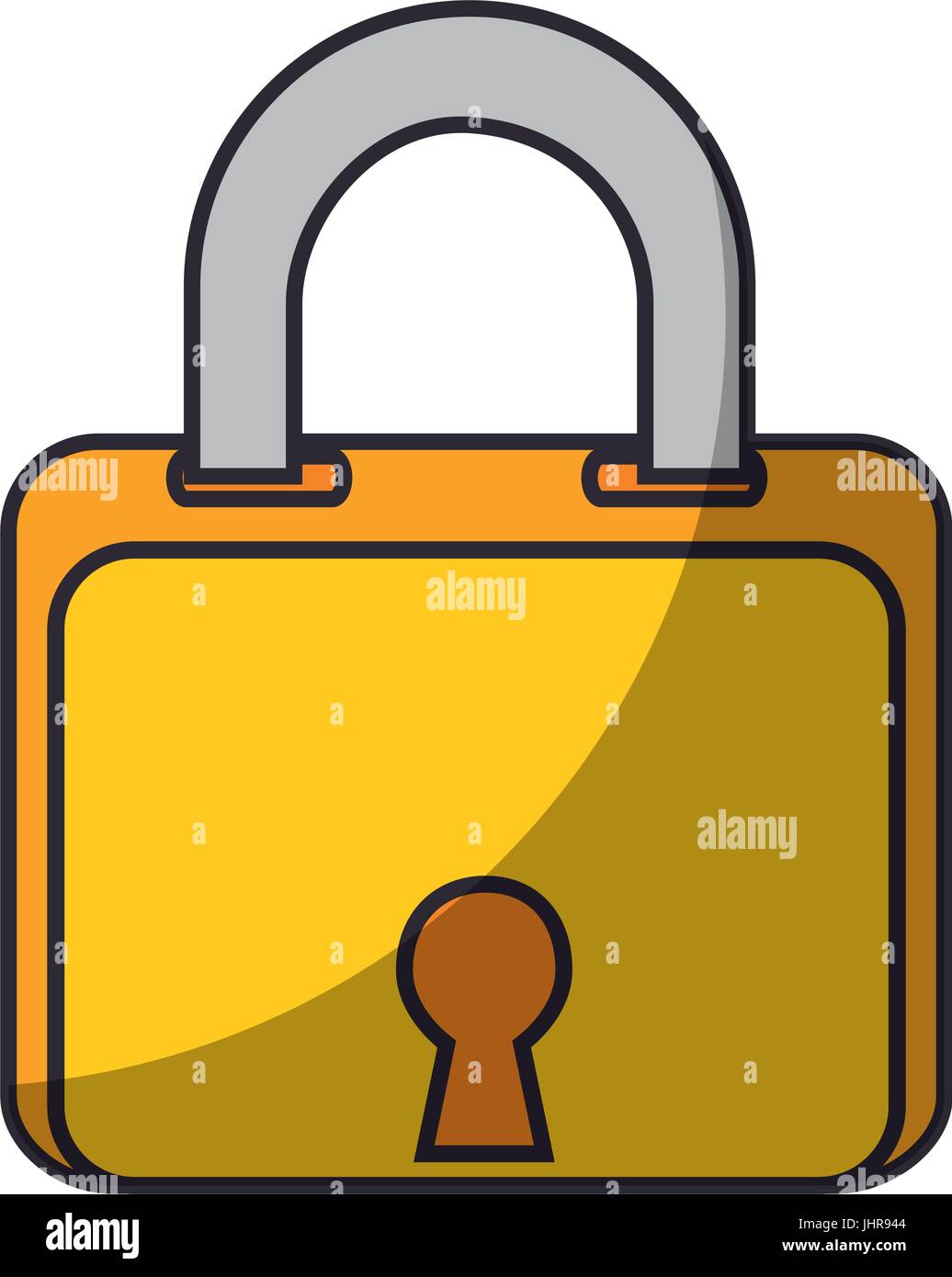 security padlock icon over white background vector illustration Stock ...