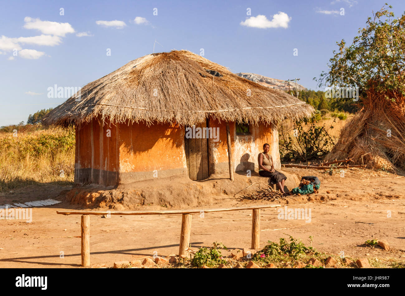 Typical african village hi-res stock photography and images - Alamy