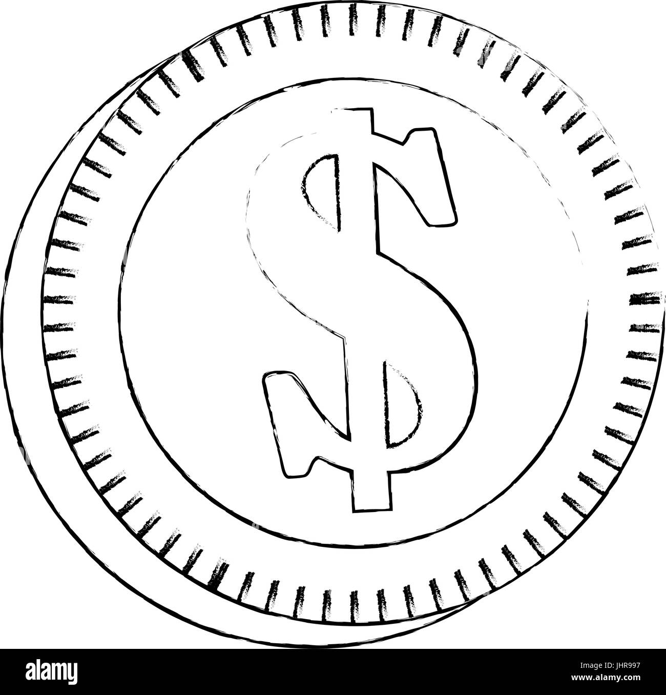 money coin icon over white background vector illustration Stock Vector ...