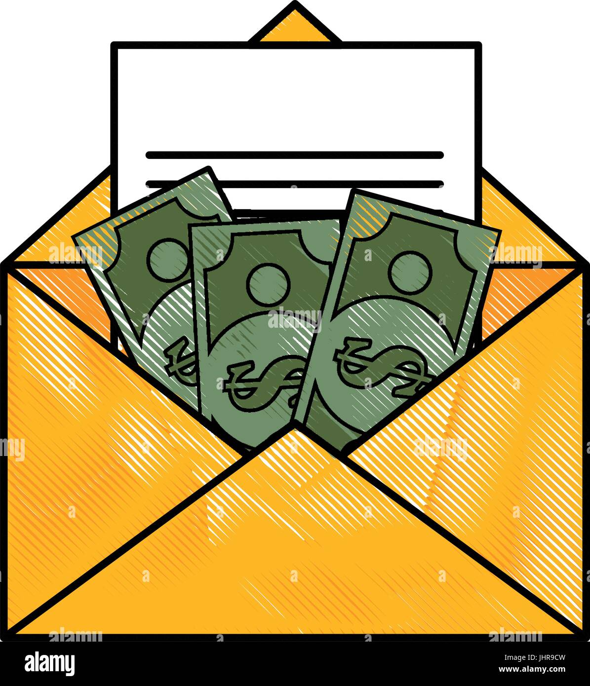 envelope with money icon over white background vector illustration ...