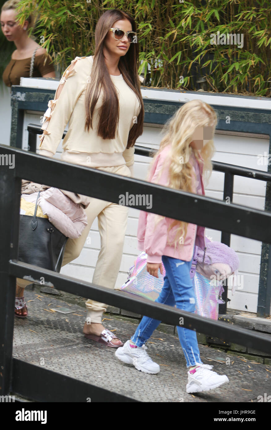 Katie Price and her daughter Princess, outside ITV Studios Featuring ...