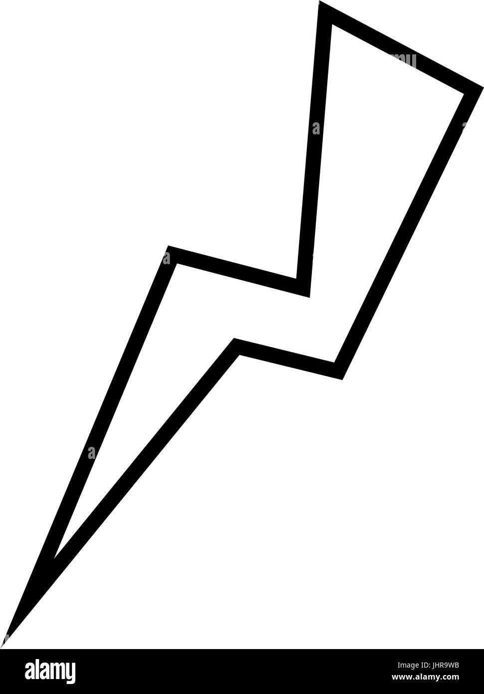 thunder icon over white background vector illustration Stock Vector ...