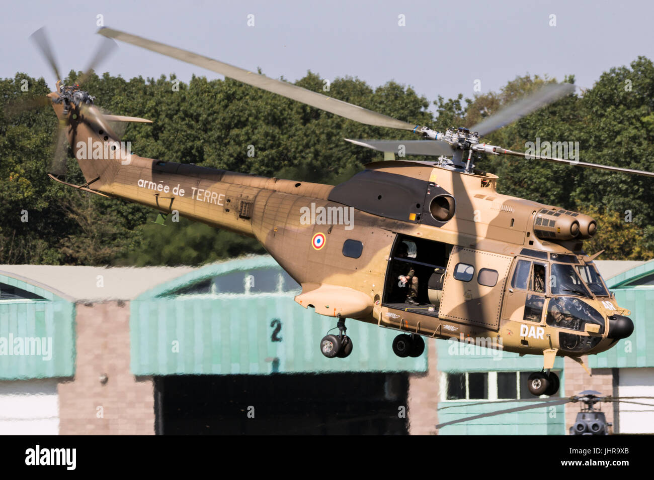 GILZE-RIJEN, THE NETHERLANDS - SEP 7, 2016: French Army Puma helicopter ...