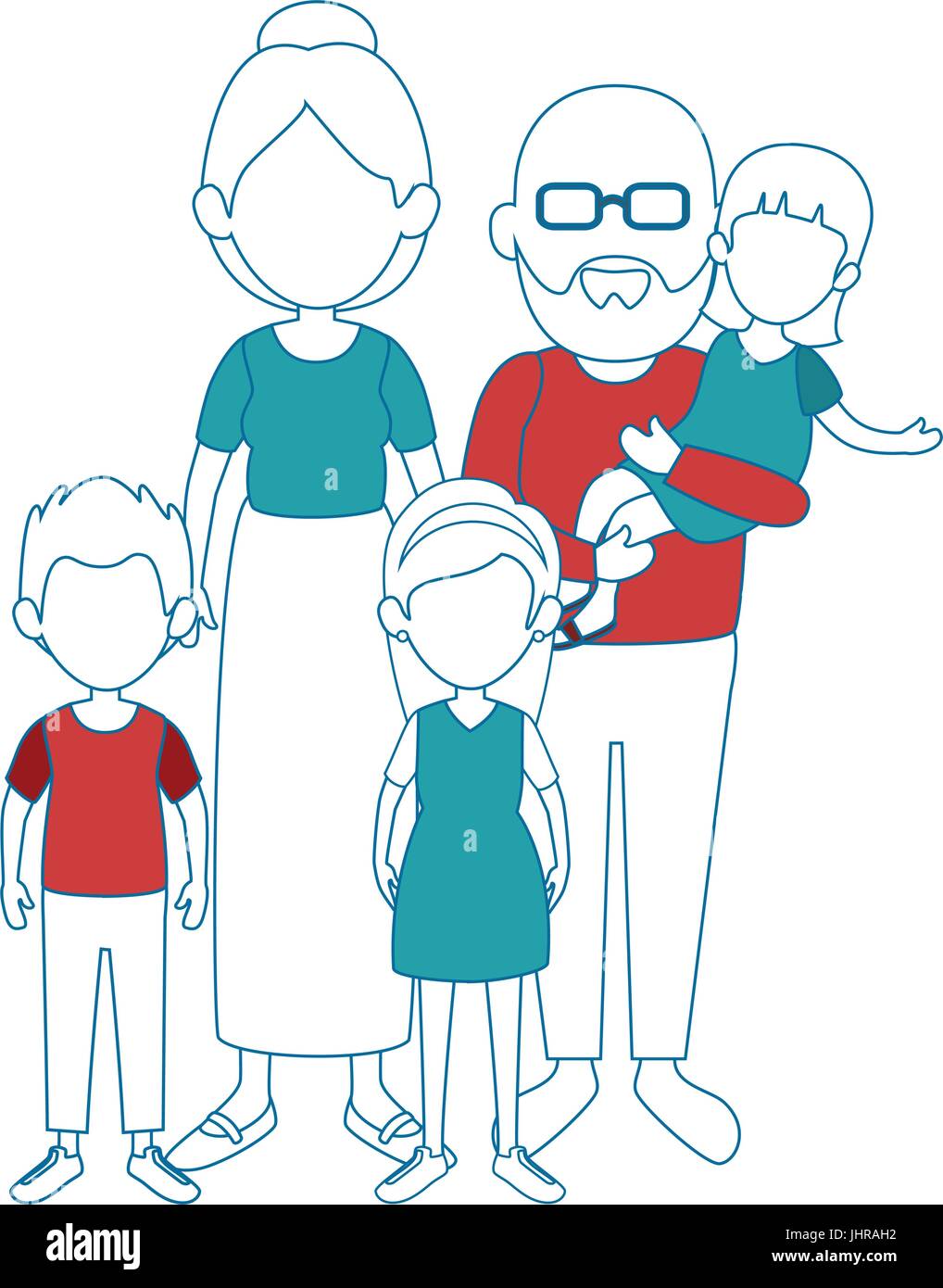 grandparents with kids icon Stock Vector Image & Art - Alamy