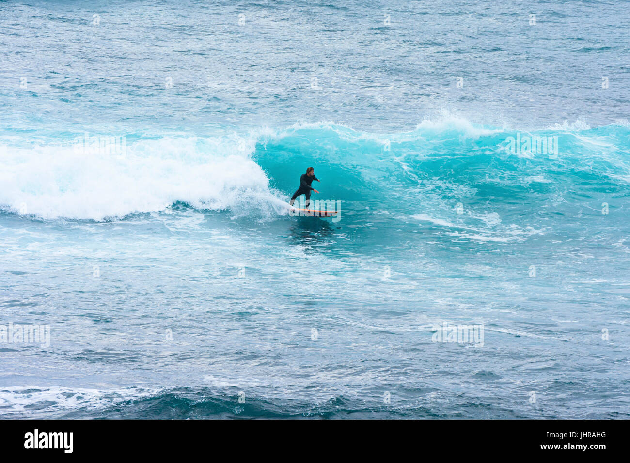 Surfer at Margaret River’s Surfers Point, Prevelly, Western Australia ...