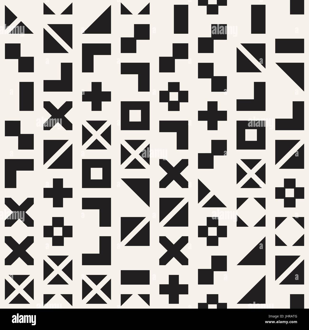 Vector random shapes seamless pattern. Modern stylish irregular texture ...