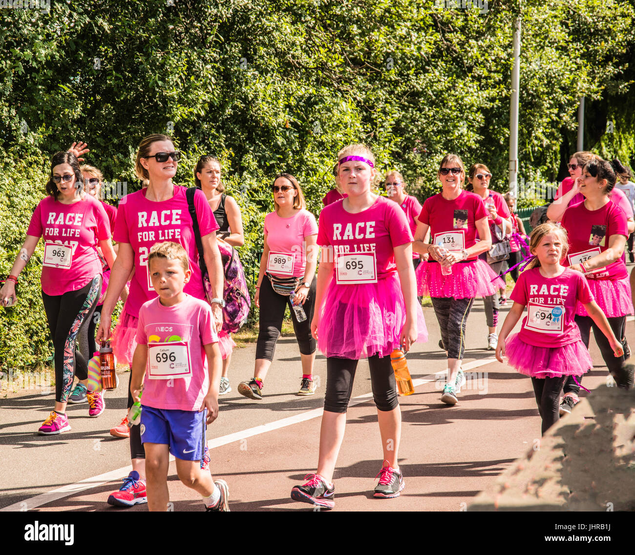 racing for life run Sheffield Ray boswell Stock Photo - Alamy
