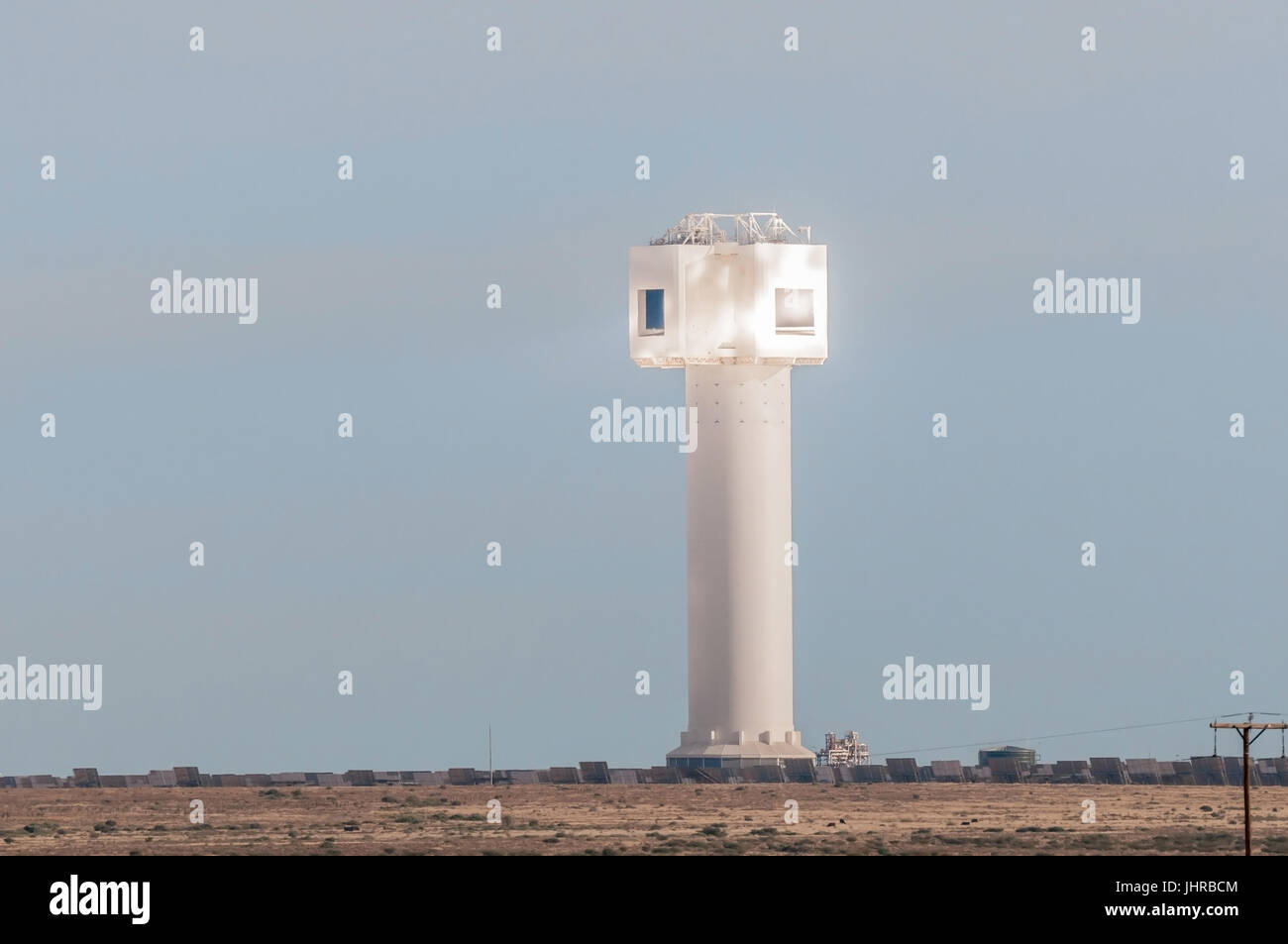 UPINGTON, SOUTH AFRICA - JUNE 12, 2017: Early morning view of Khi Solar ...