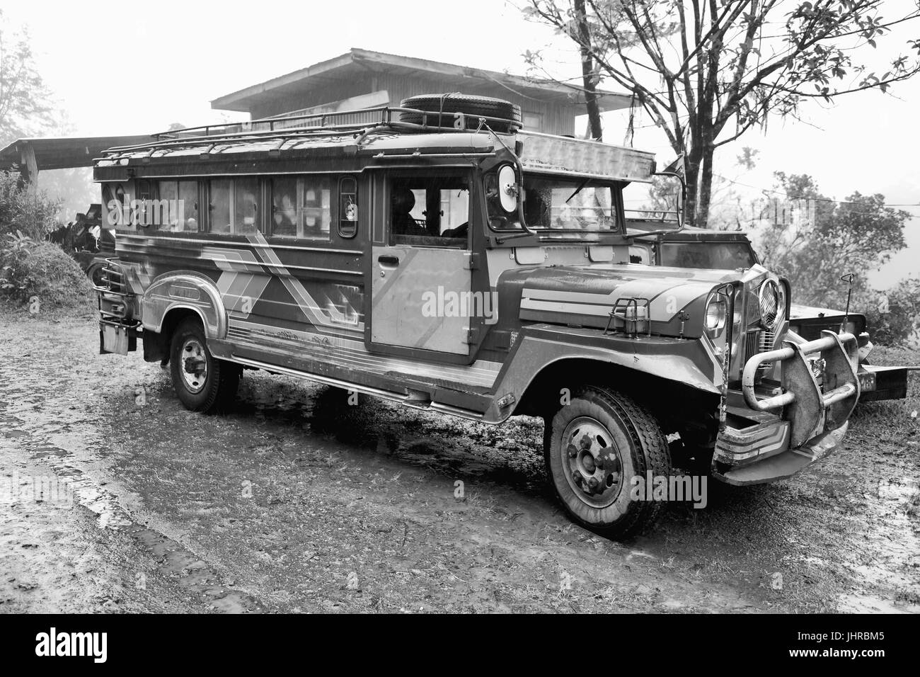 Filipino in jeepney Black and White Stock Photos & Images - Alamy