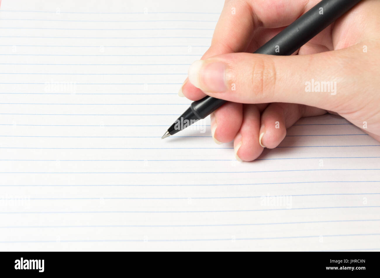 Notebook paper with writing hi-res stock photography and images - Alamy