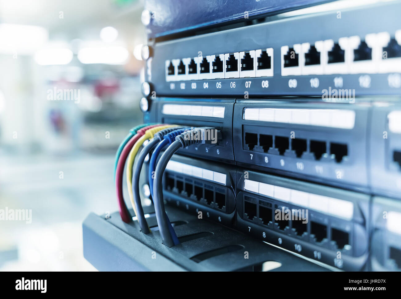 Network switch and ethernet cables,Data Center Concept Stock Photo - Alamy