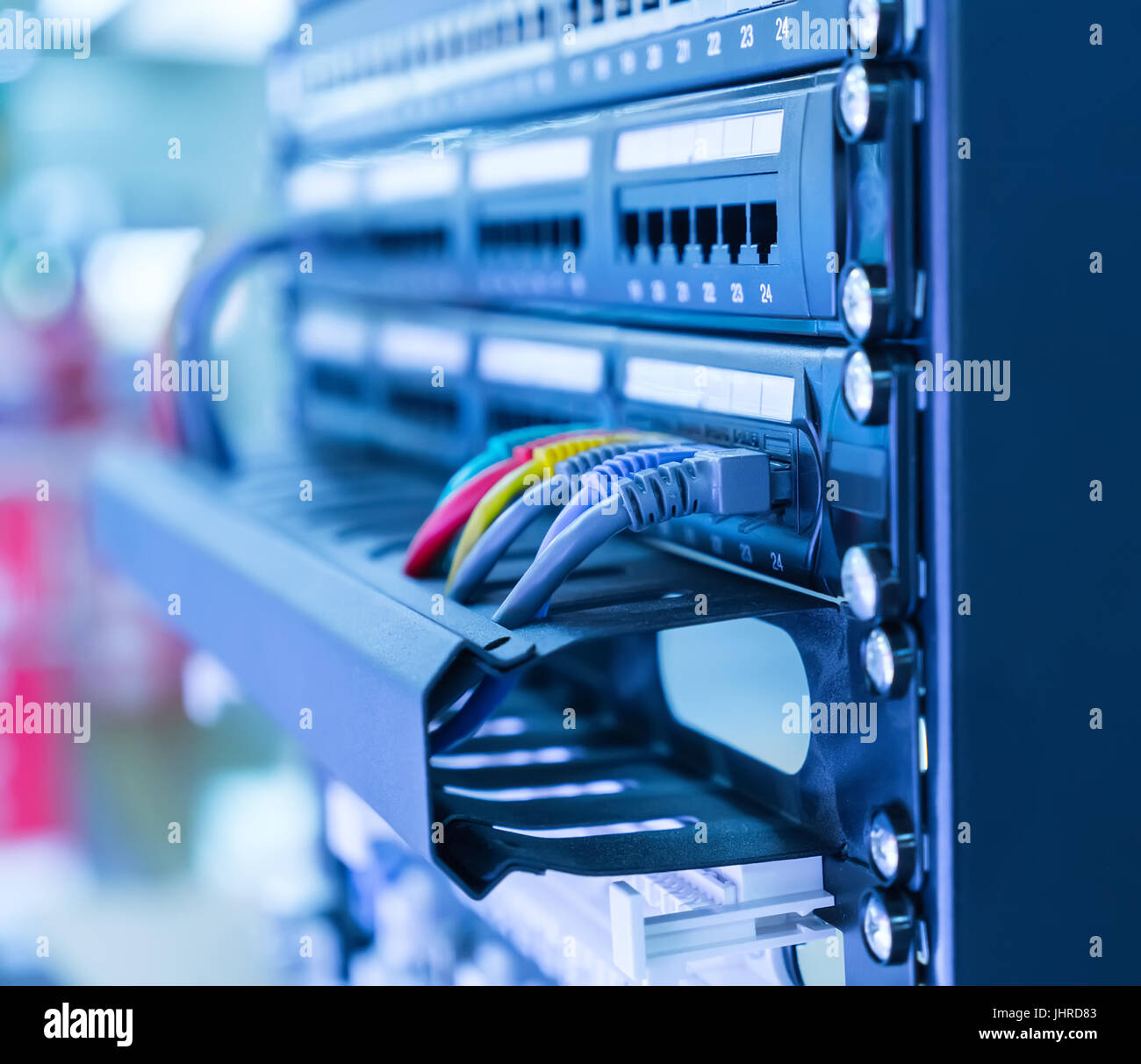 Network switch and ethernet cables,Data Center Concept Stock Photo - Alamy