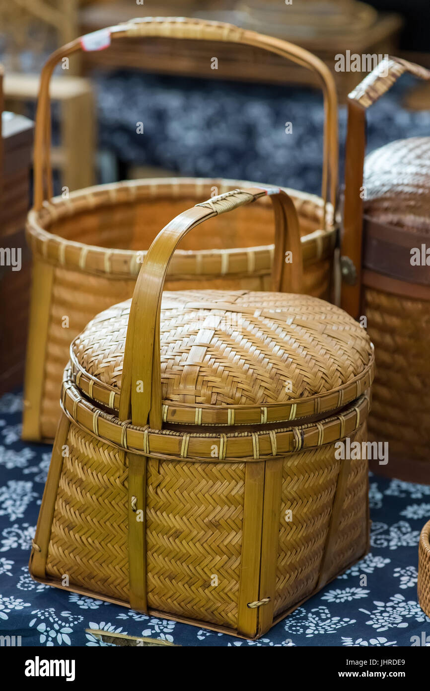 Bamboo basket weaving asia hi-res stock photography and images - Alamy
