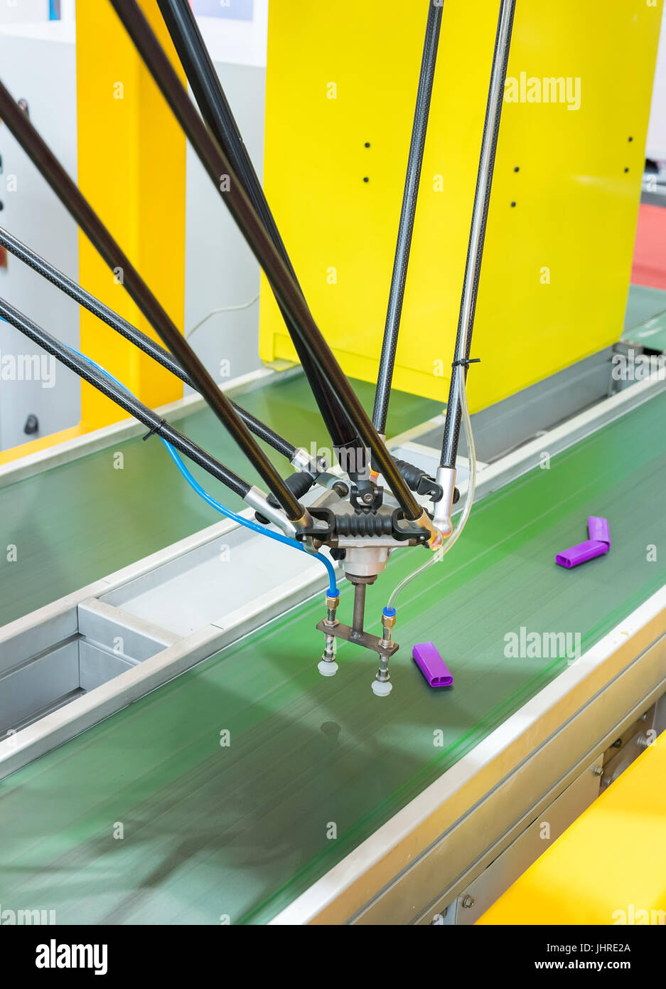 Automatic robot in assembly line working in factory. Smart factory ...
