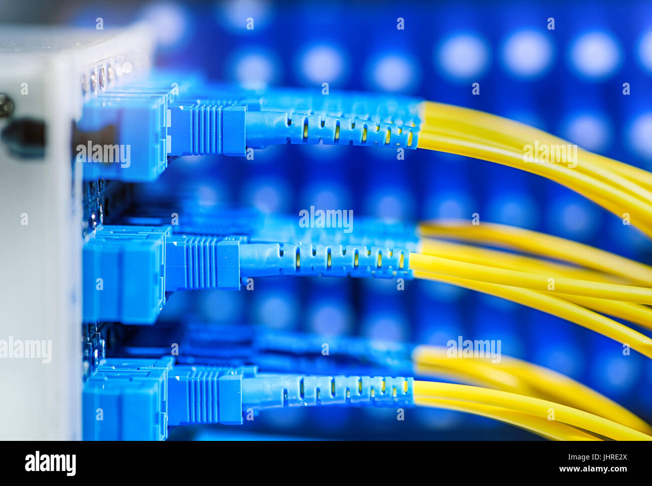 optical fibre information technology equipment in data center Stock ...
