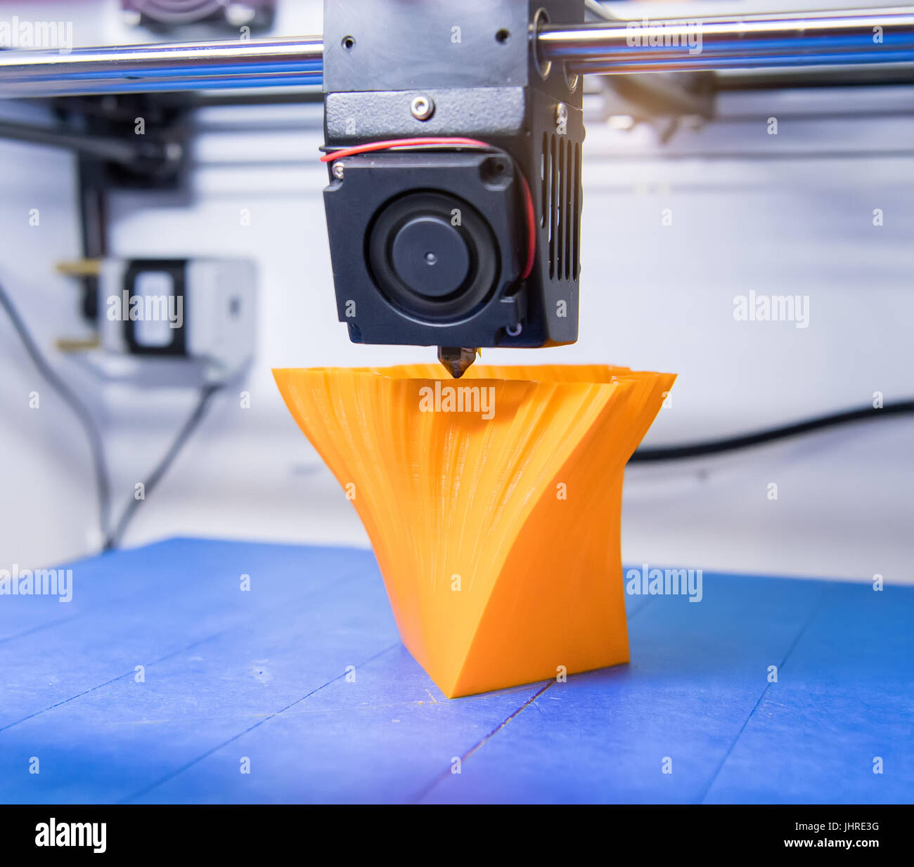 Modern 3D printer printing figure close-up macro Stock Photo - Alamy