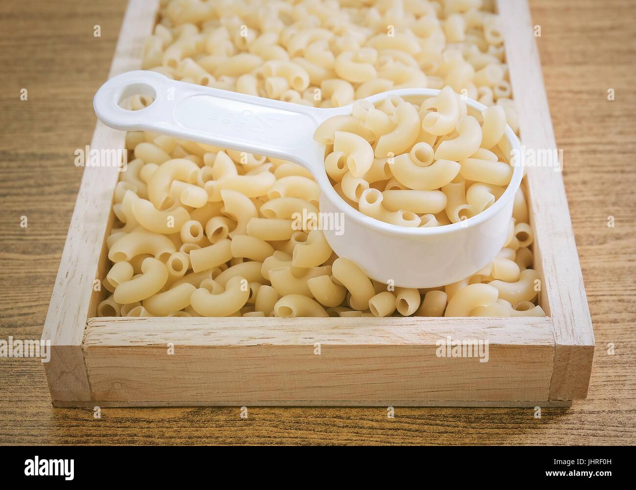Food and Cuisine, Uncooked and Dried Elbow Macaroni or Gomiti Pasta in ...