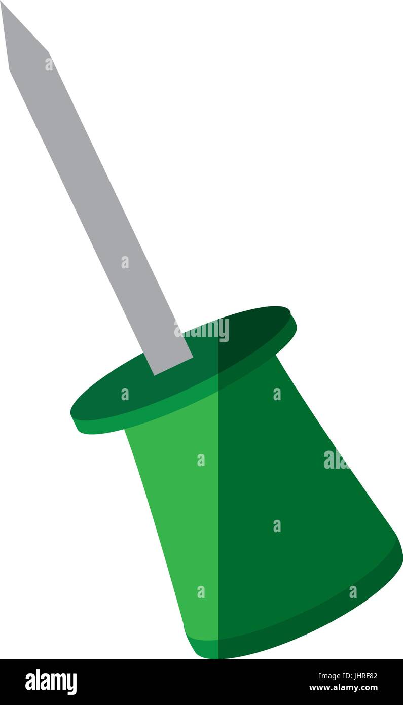 push pin object school element Stock Vector Image & Art - Alamy