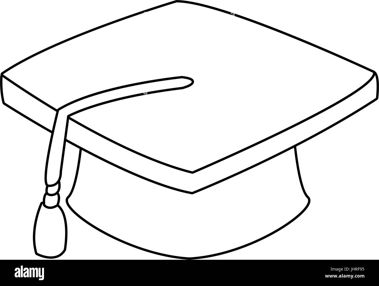 graduation cap accessory education success symbol Stock Vector Image ...