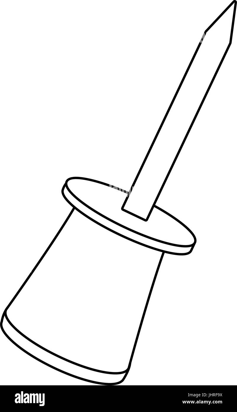 push pin object school element Stock Vector Image & Art - Alamy