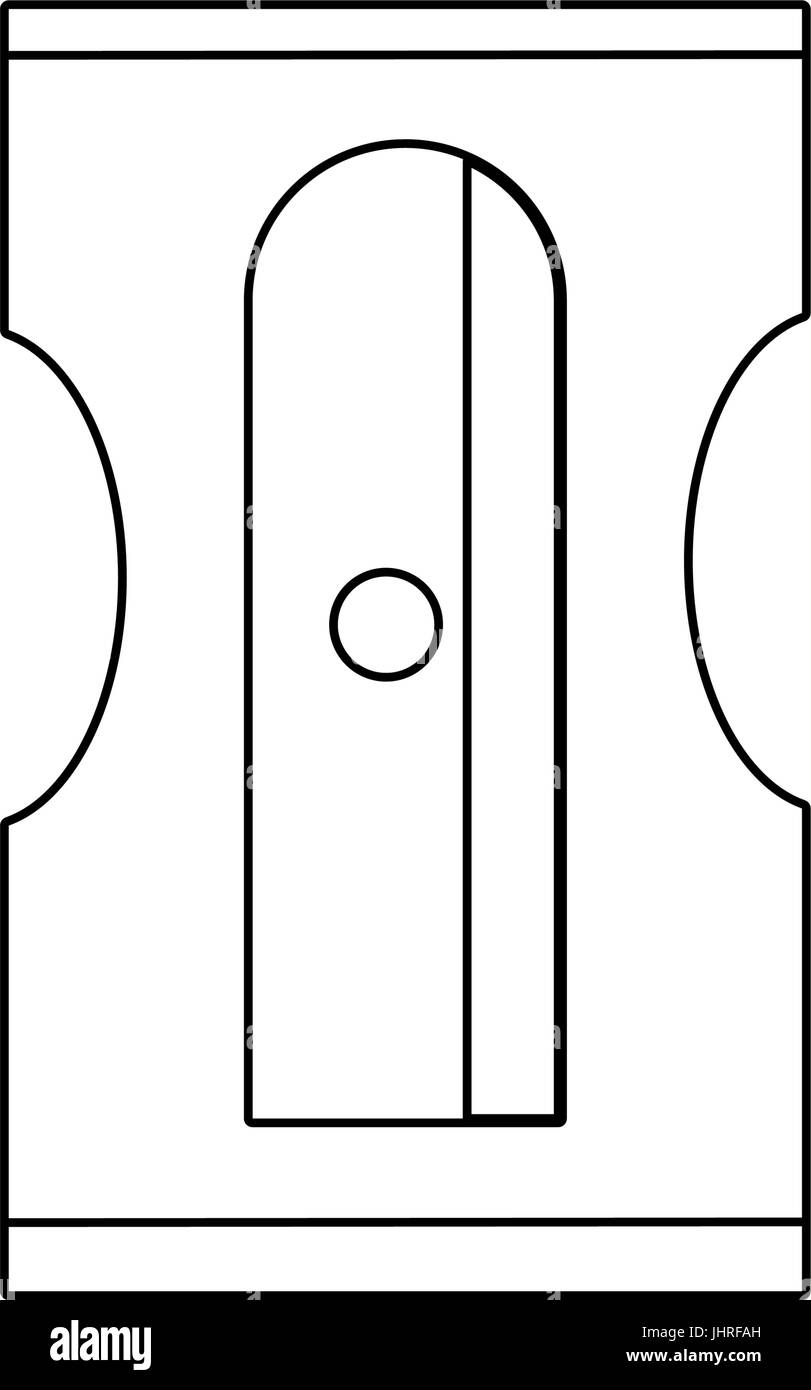 Vector set pencil sharpener Black and White Stock Photos & Images - Alamy