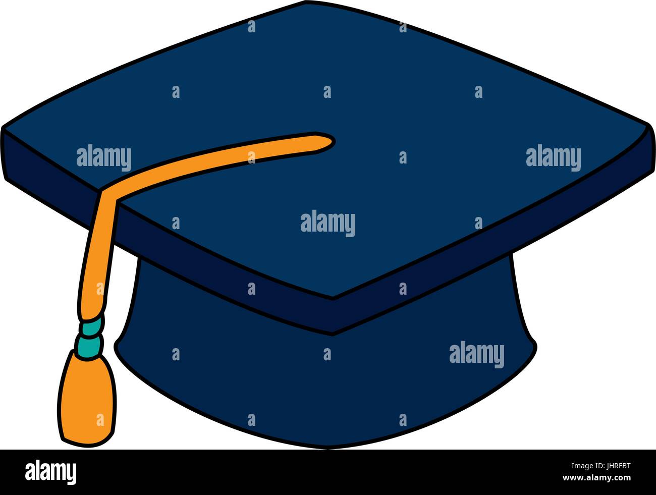 graduation cap accessory education success symbol Stock Vector Image ...