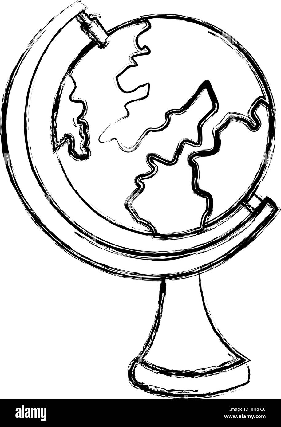 School globe atlas map Black and White Stock Photos & Images - Alamy