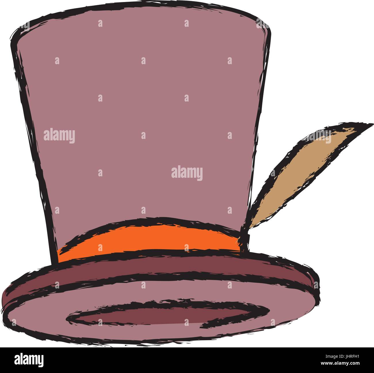 top hat elegant accessory fashion object Stock Vector Image & Art - Alamy