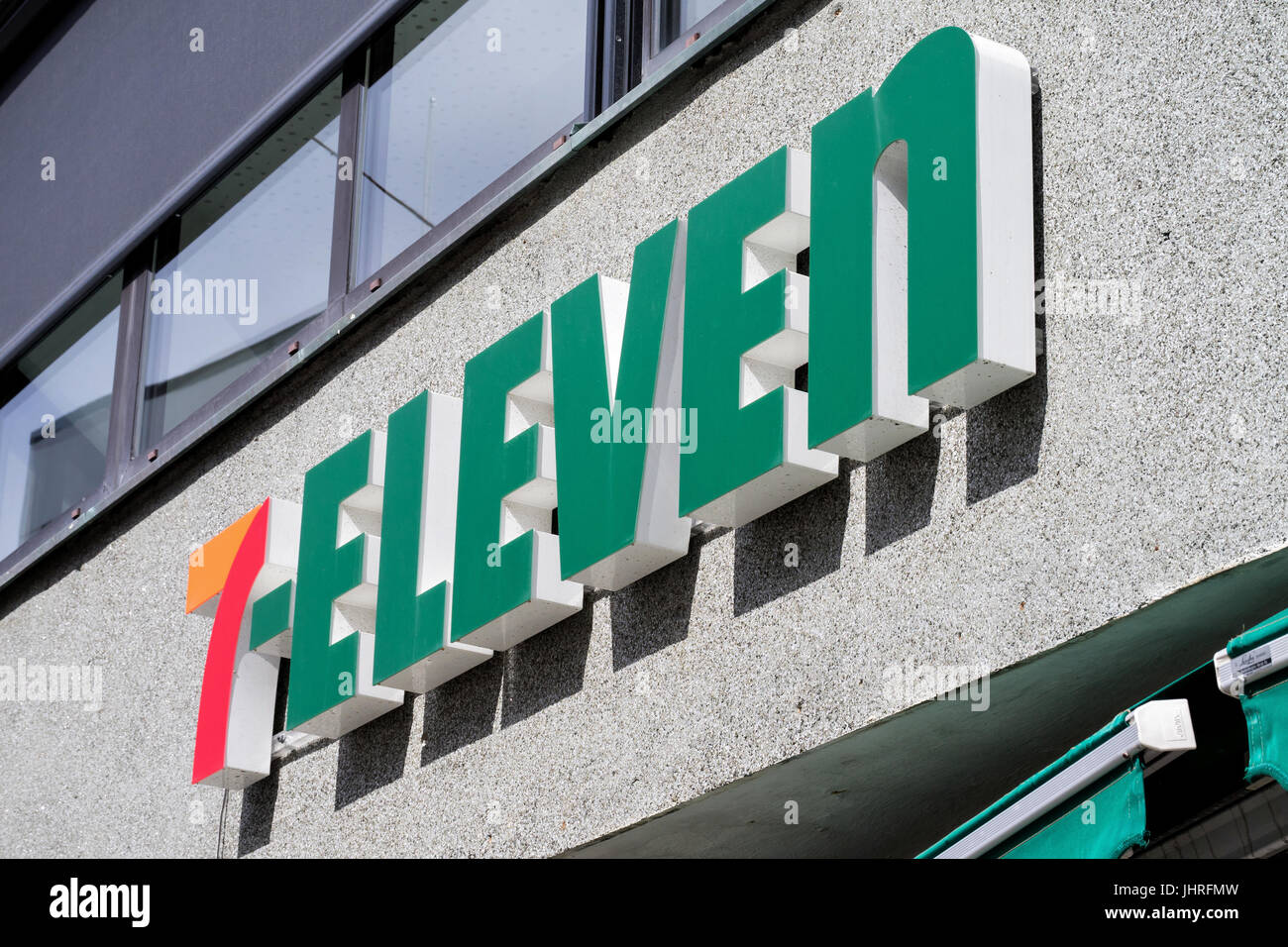 7-Eleven sign at branch. 7-Eleven is an international chain of ...