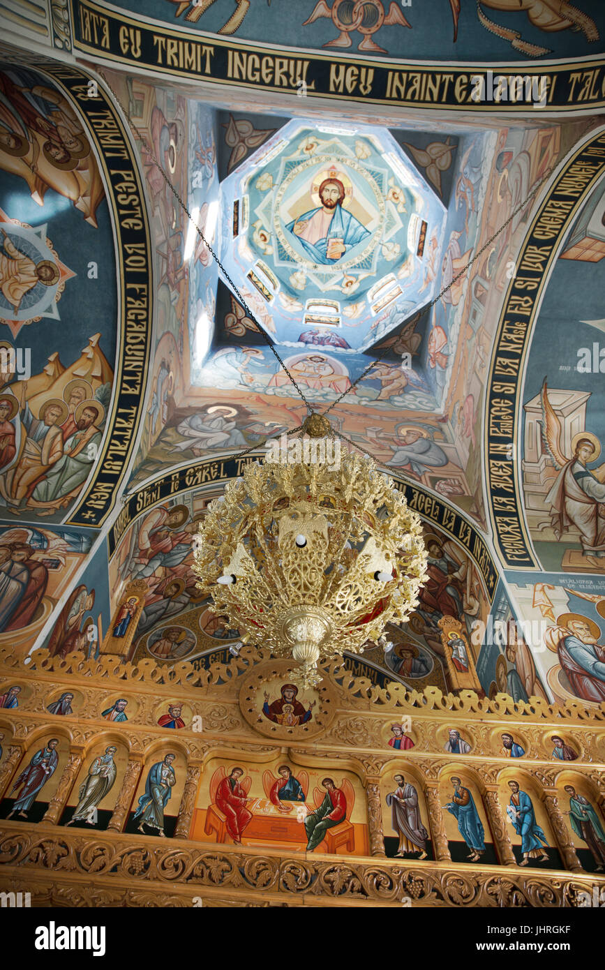 Frescoes on the ceilings of Sfanta Treime orthodox christian church ...