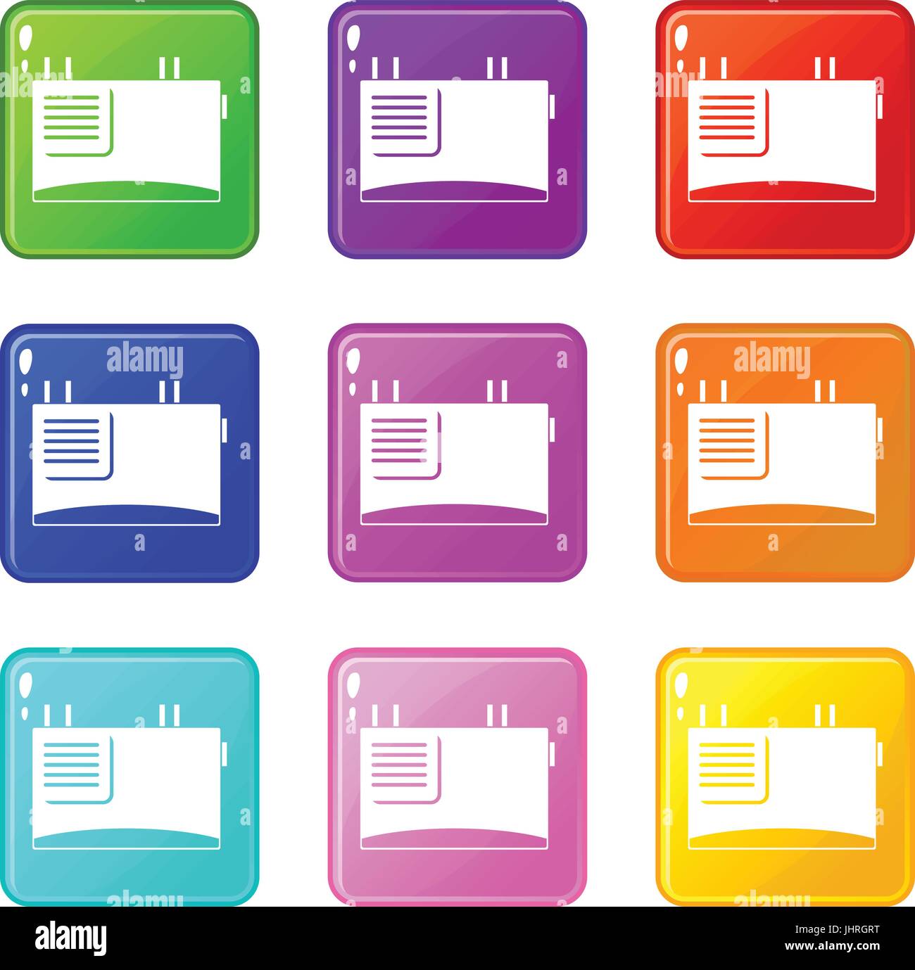 Wall router icons 9 set Stock Vector Image & Art - Alamy