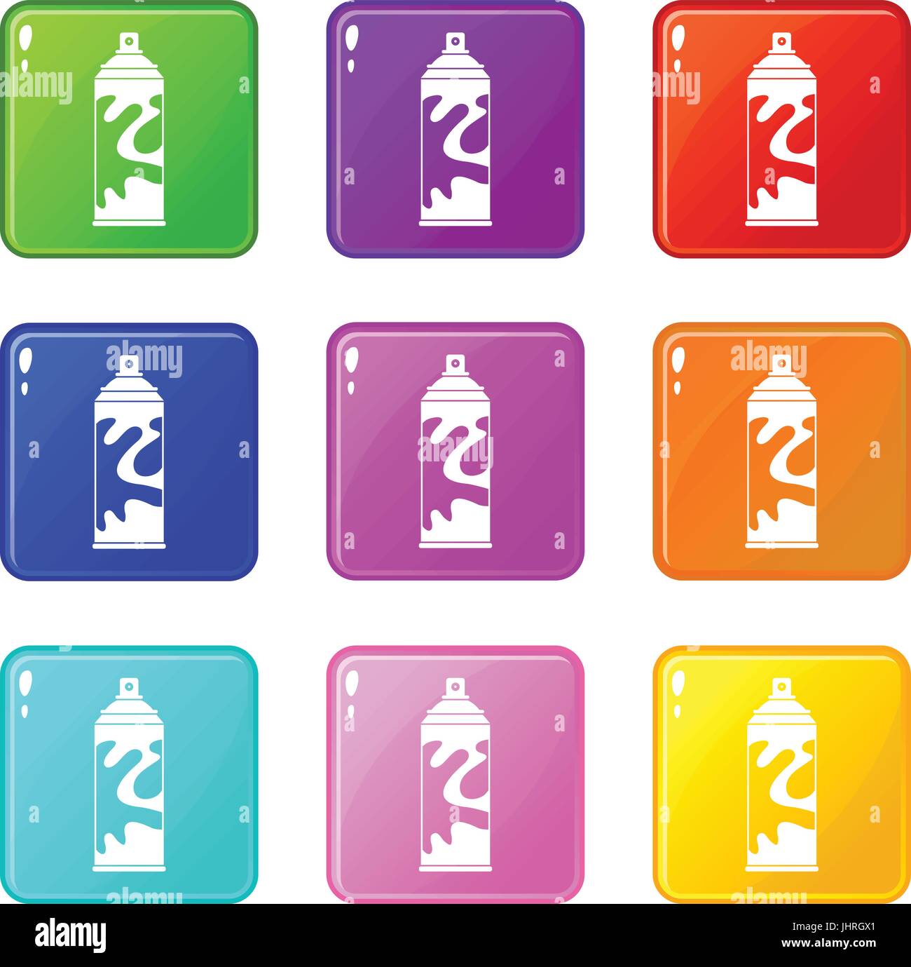 Colored spray icons 9 set Stock Vector Image & Art - Alamy